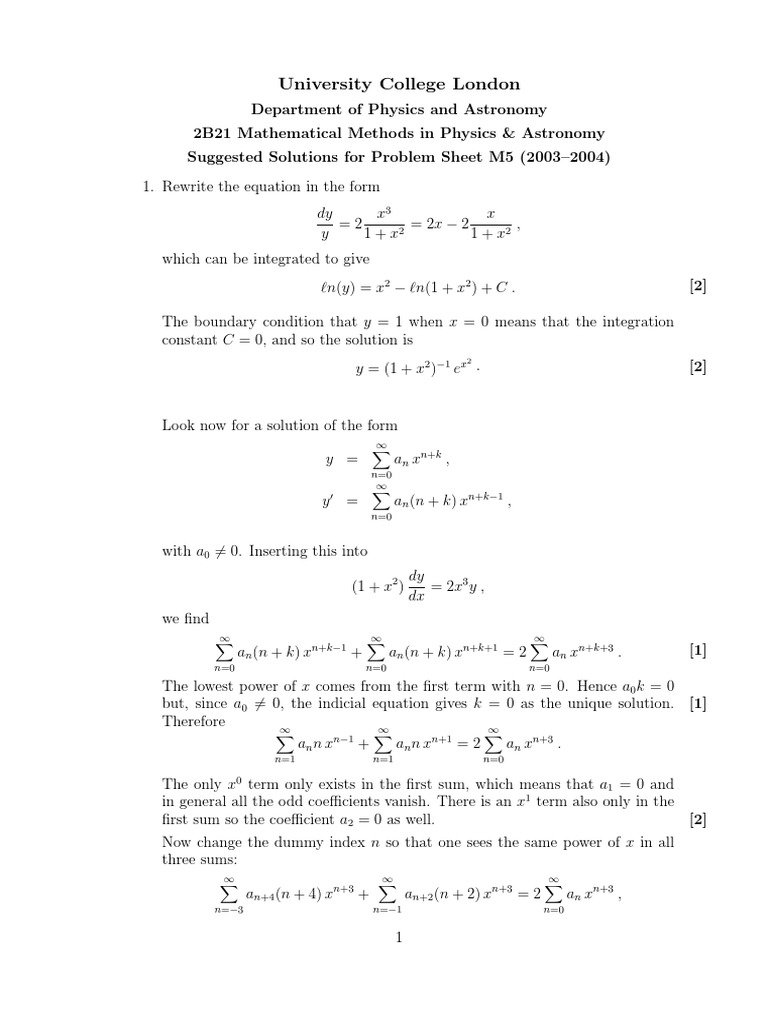 2 B21 Sheet 5 A | PDF | Recurrence Relation | Equations