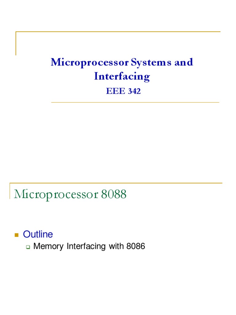 7.EEE 342 10 Memory Interfacing | PDF | Central Processing Unit | Office Equipment
