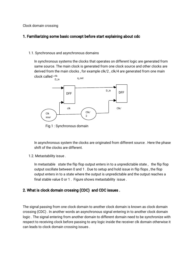 Understanding Clock Domain Crossing Issues | PDF