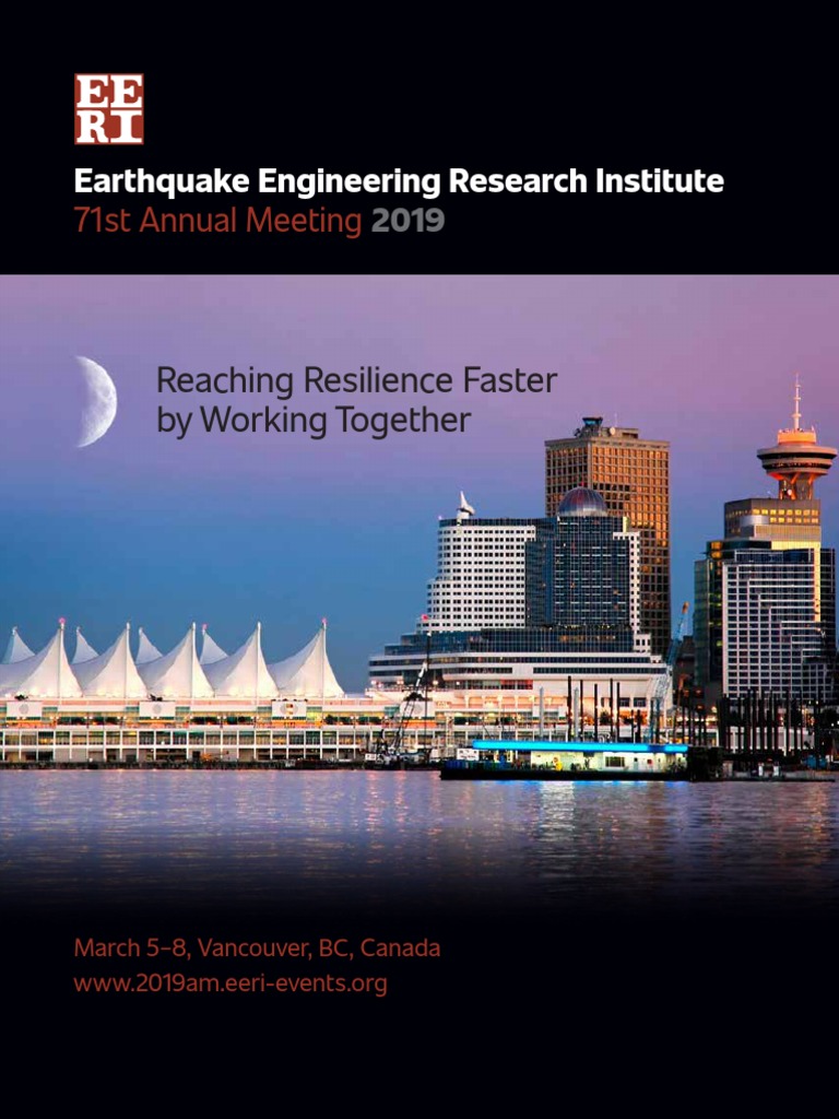 Eeri 2019 Annual Program Online | PDF | Engineering