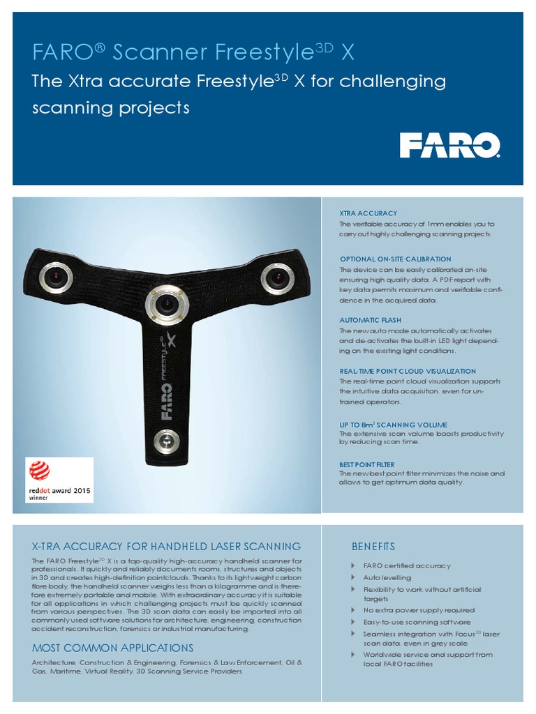 Faro Freestyle 3dx - Brochure | PDF | Image Scanner | Optics