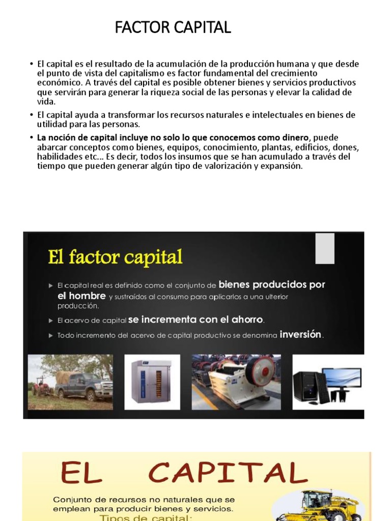 Factor Capital | PDF | Capital (economía) | Capital humano