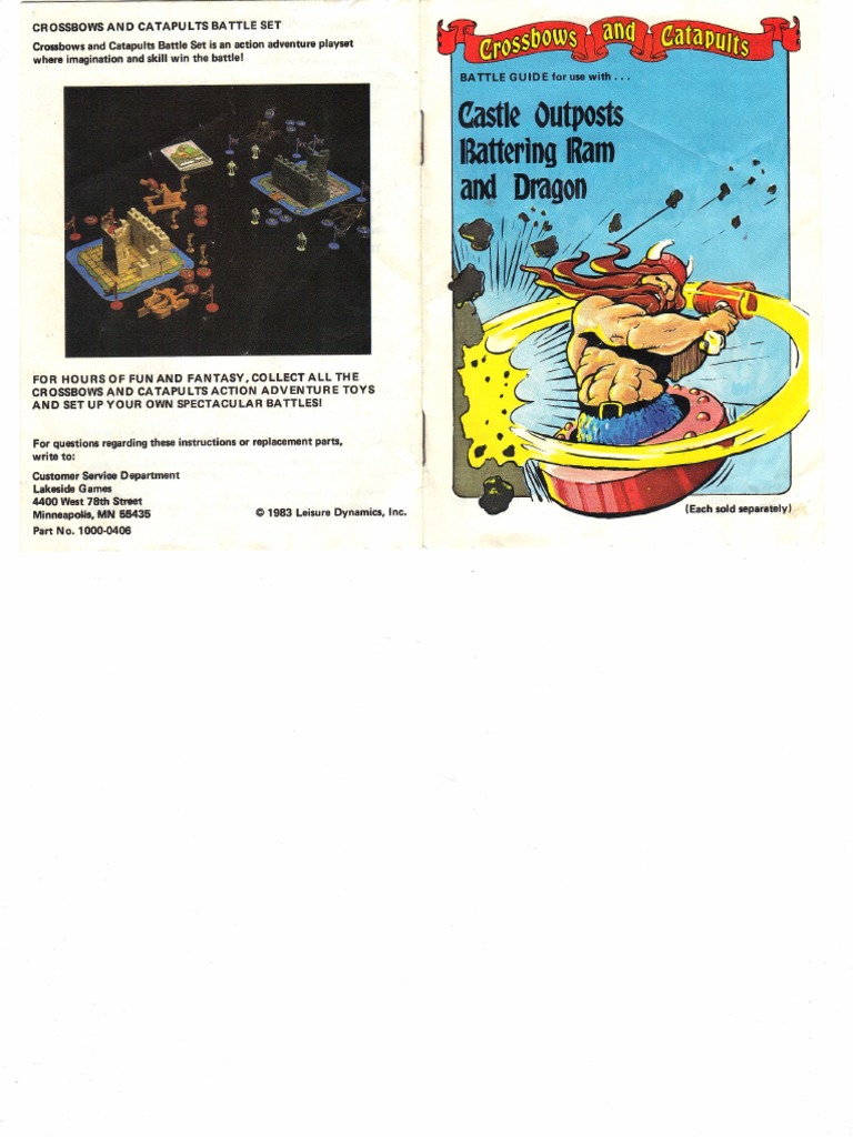 Crossbows and Catapults Castle Outposts Battering Ram & Dragon ...