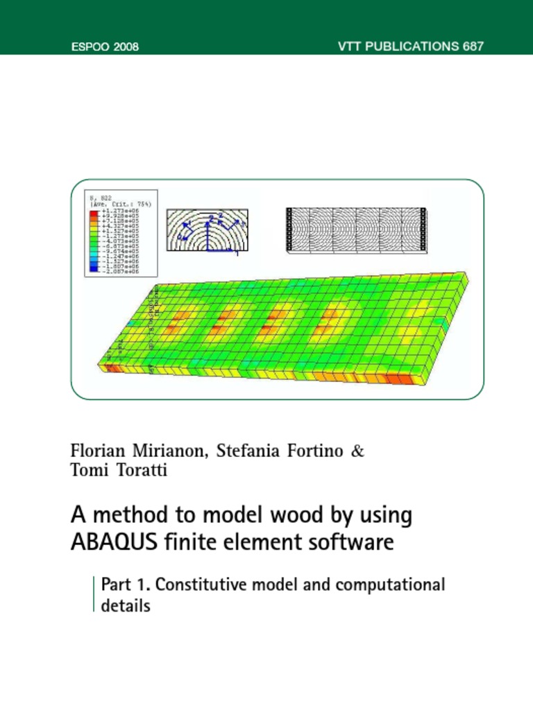 A Method To Model Wood by Using ABAQUS Finite Element Software-P1 | PDF ...