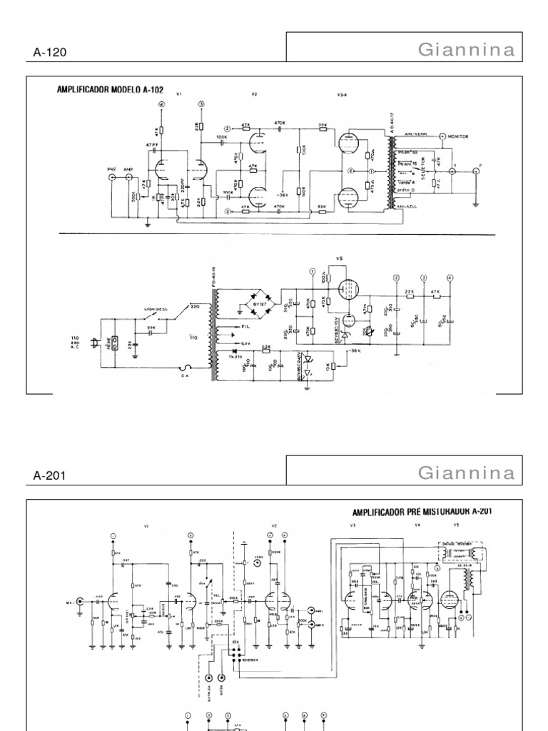 Giannini Esquemas Amplificadores | PDF