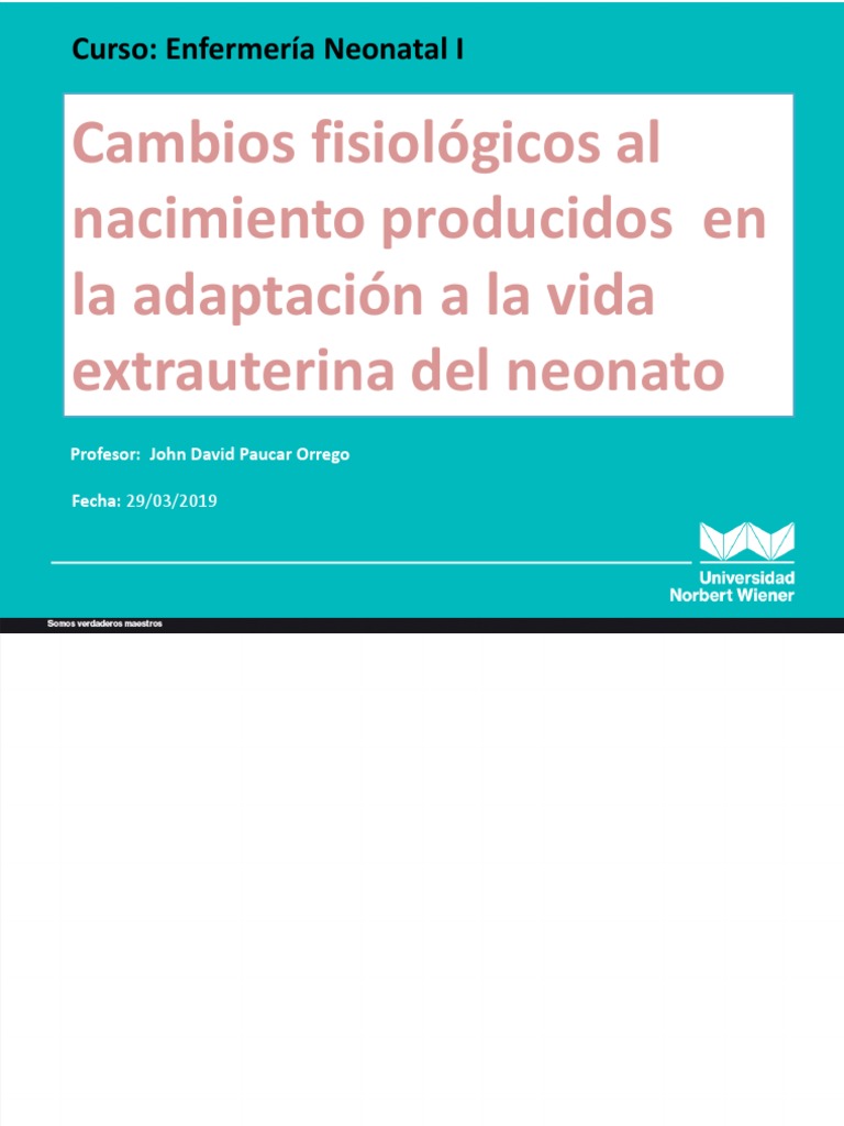 Adaptacion Neonatal | Descargar gratis PDF | Infantes | Respiración