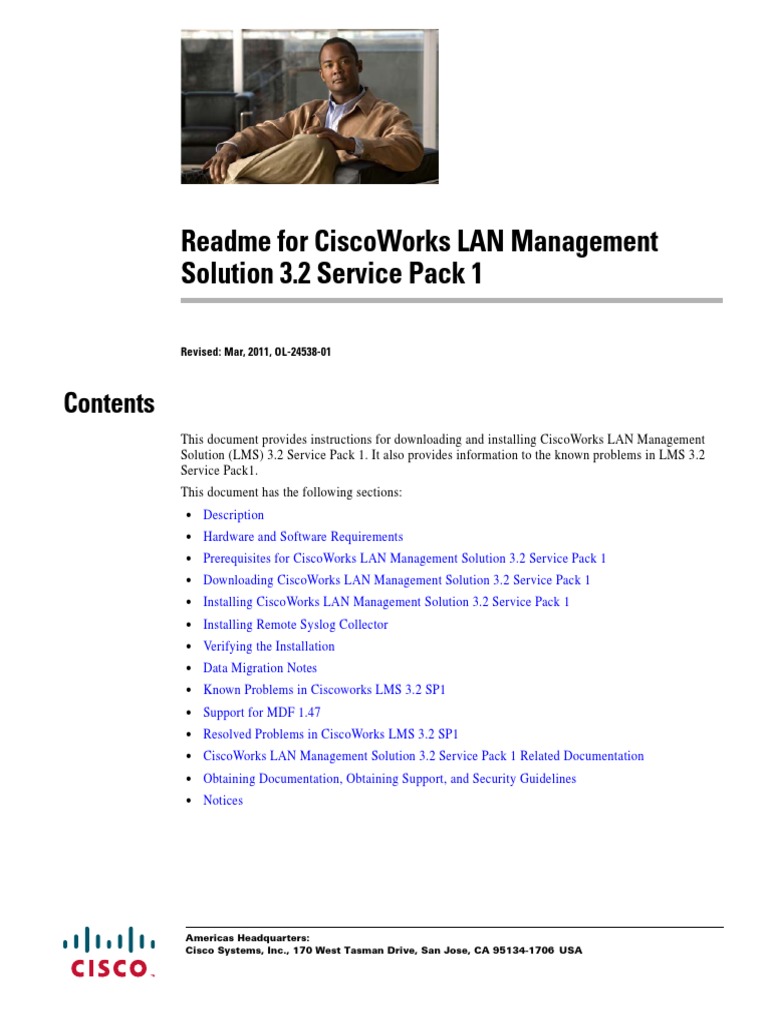 Readme For Ciscoworks Lan Management Solution 3.2 Service Pack 1 | PDF ...