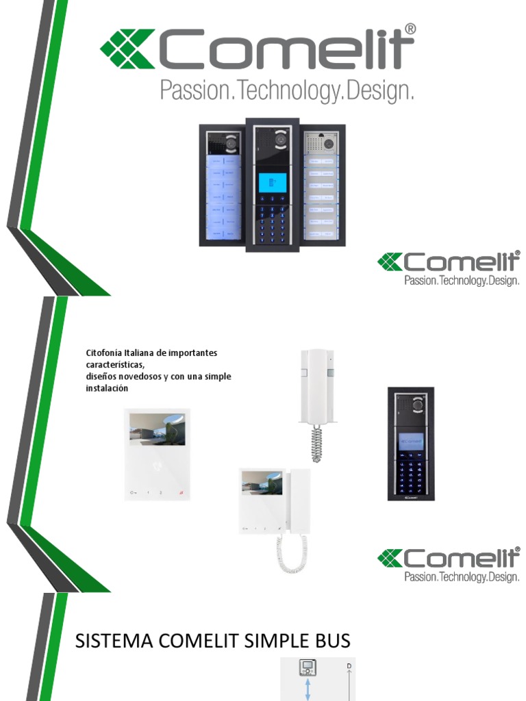 Sistema de citofonía Comelit Simple Bus | PDF | Monitor de computadora ...