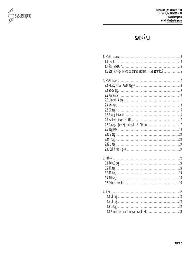 01 HTML Skripta | PDF