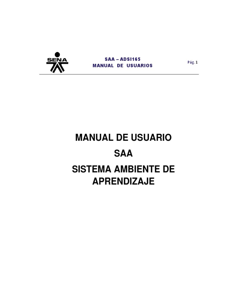 Manual de Usuario (SAA) V 2.0 | PDF | Bases de datos | Point and Click