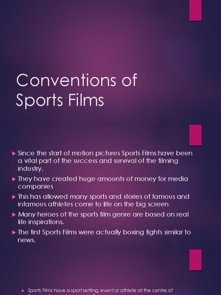 Sports Film Genre Conventions Explained | PDF