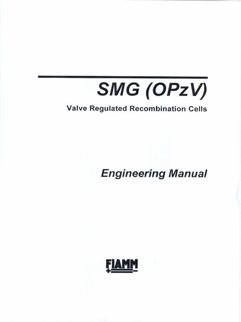 Fiamm Vrla SMG Battery | PDF