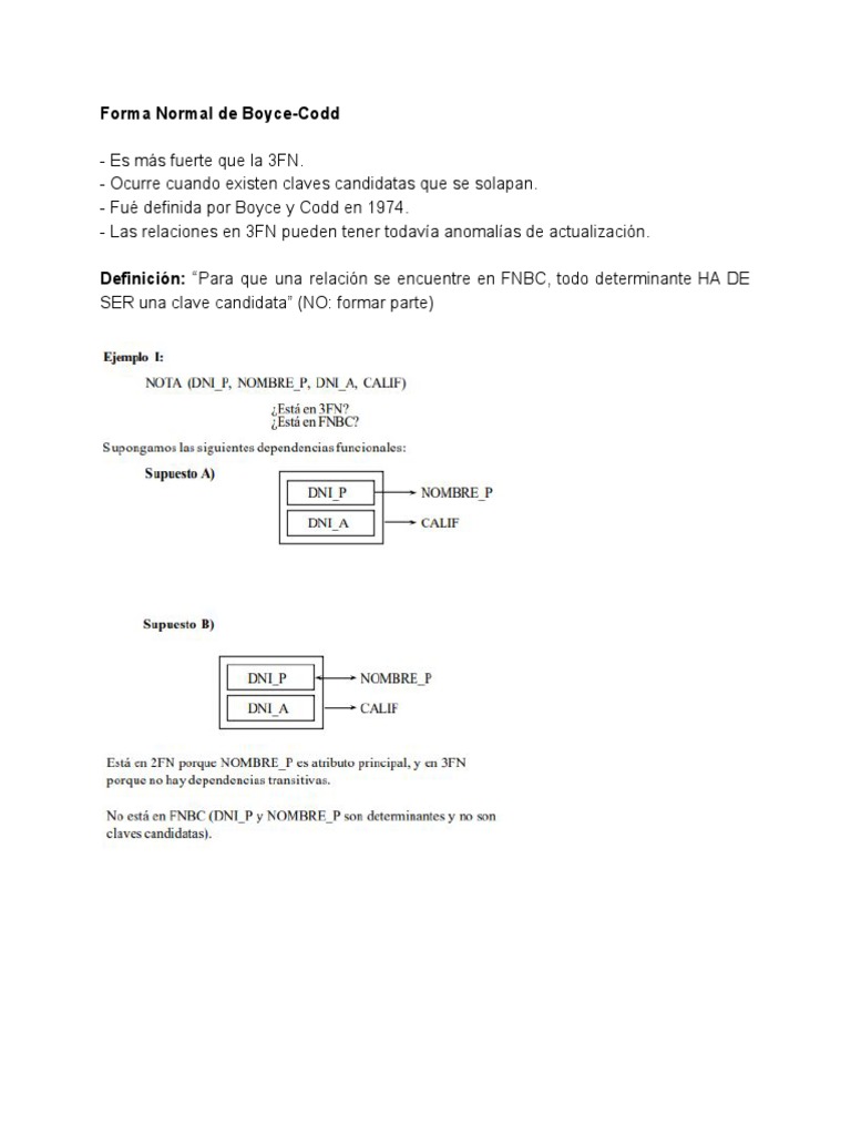 Forma Normal de Boyce-Codd | PDF | Datos | Recuperación de información