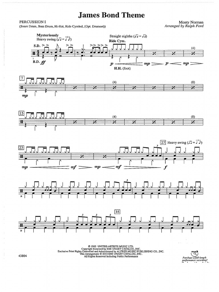 Percussion James Bond Ralph Ford | PDF