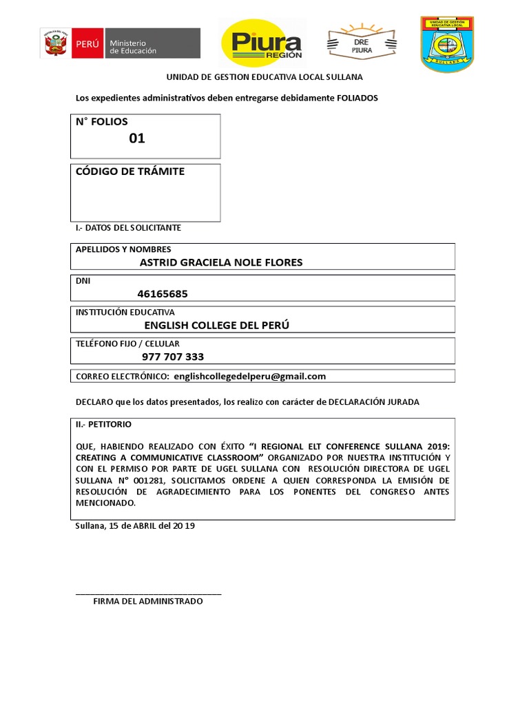 Modelo de Fut Ugel | PDF