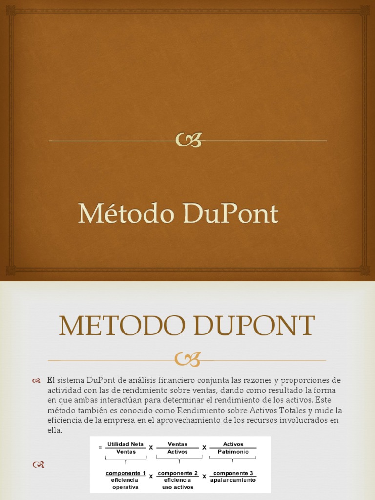 Metodo Dupont | PDF | Rentabilidad sobre recursos propios | Business
