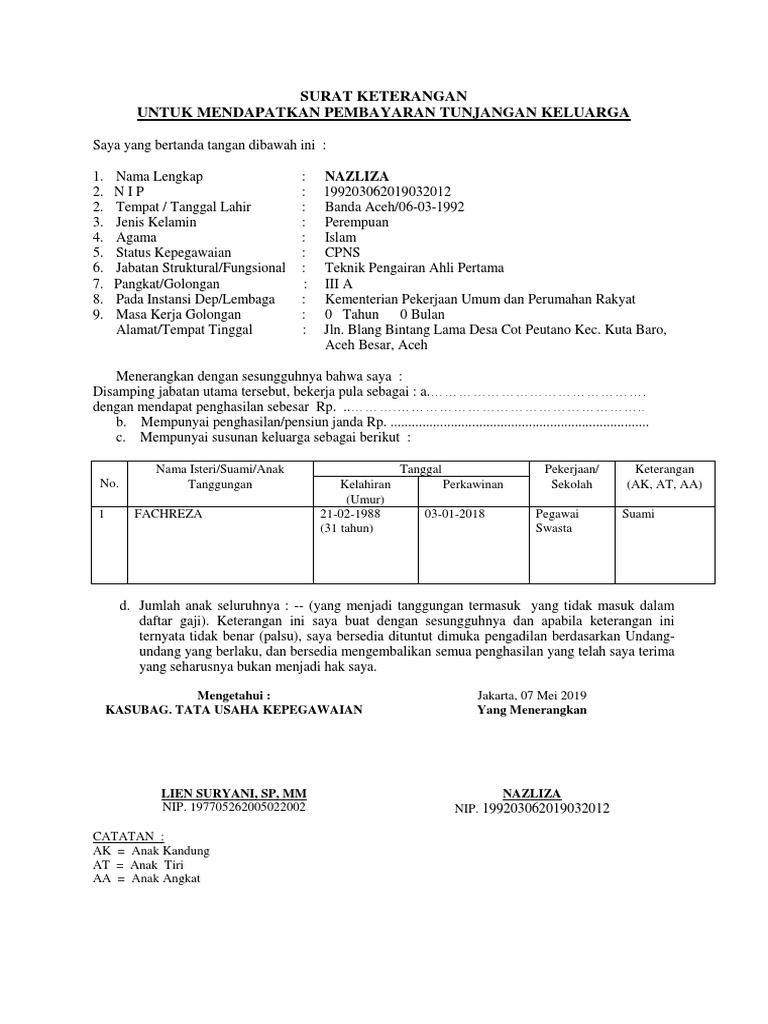 Contoh Surat kp4 | PDF