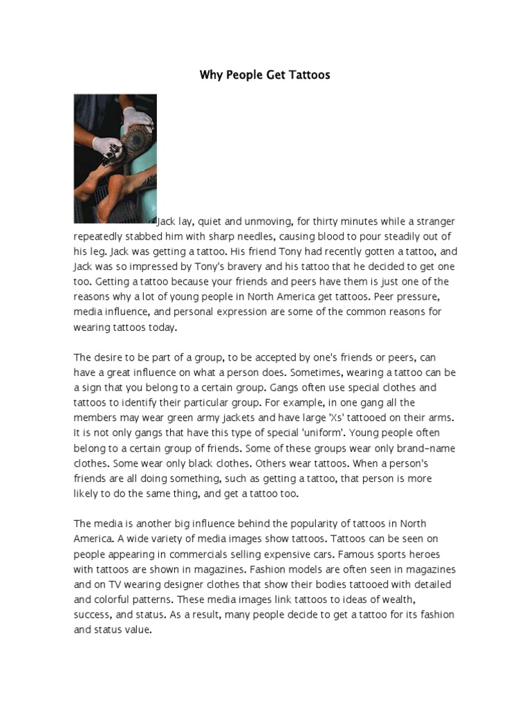 Why People Get Tattoos | PDF | Tattoo | Clothing