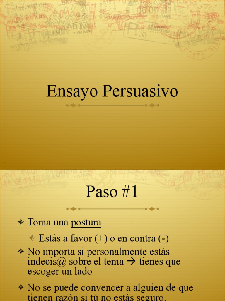 Guía para un ensayo persuasivo | PDF | Ensayos | Epistemología