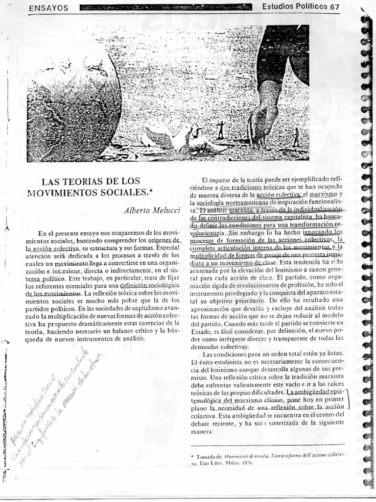 Alberto Melucci - Las Teorías de Los Movimientos Sociales | PDF