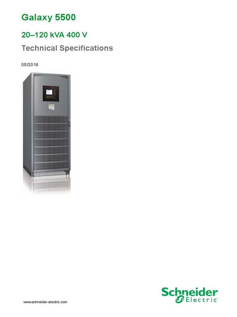 Galaxy 5500 - Specifications | PDF | Safety | Alternating Current
