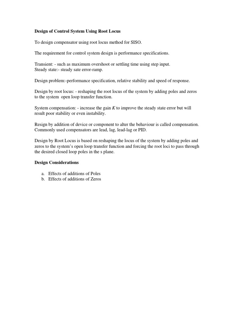 CH4-Root Locus Design PDF | PDF | Control Theory | Electronic Engineering