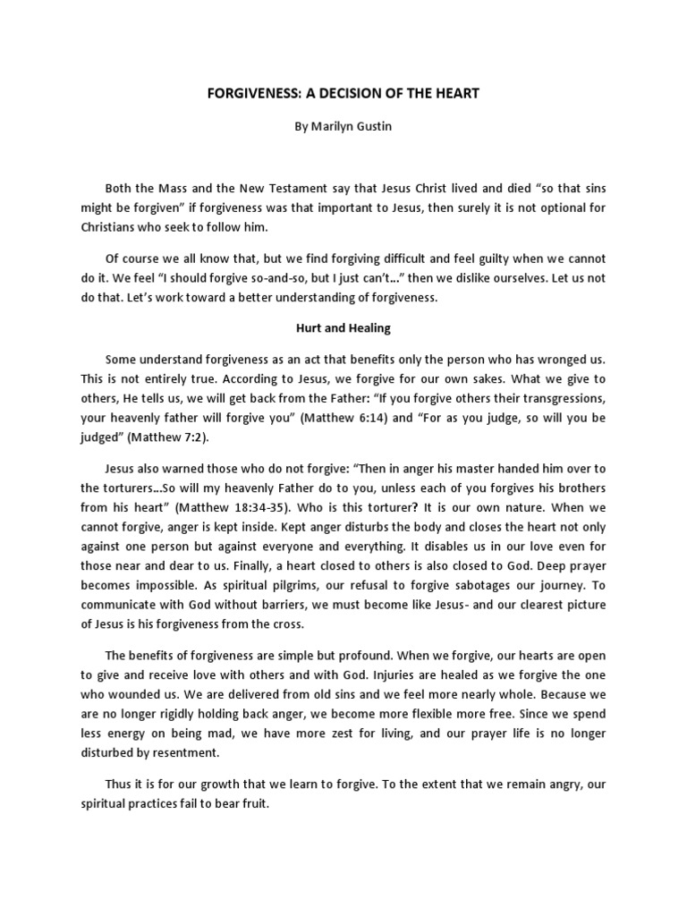 Forgiveness | PDF | Forgiveness | Anger