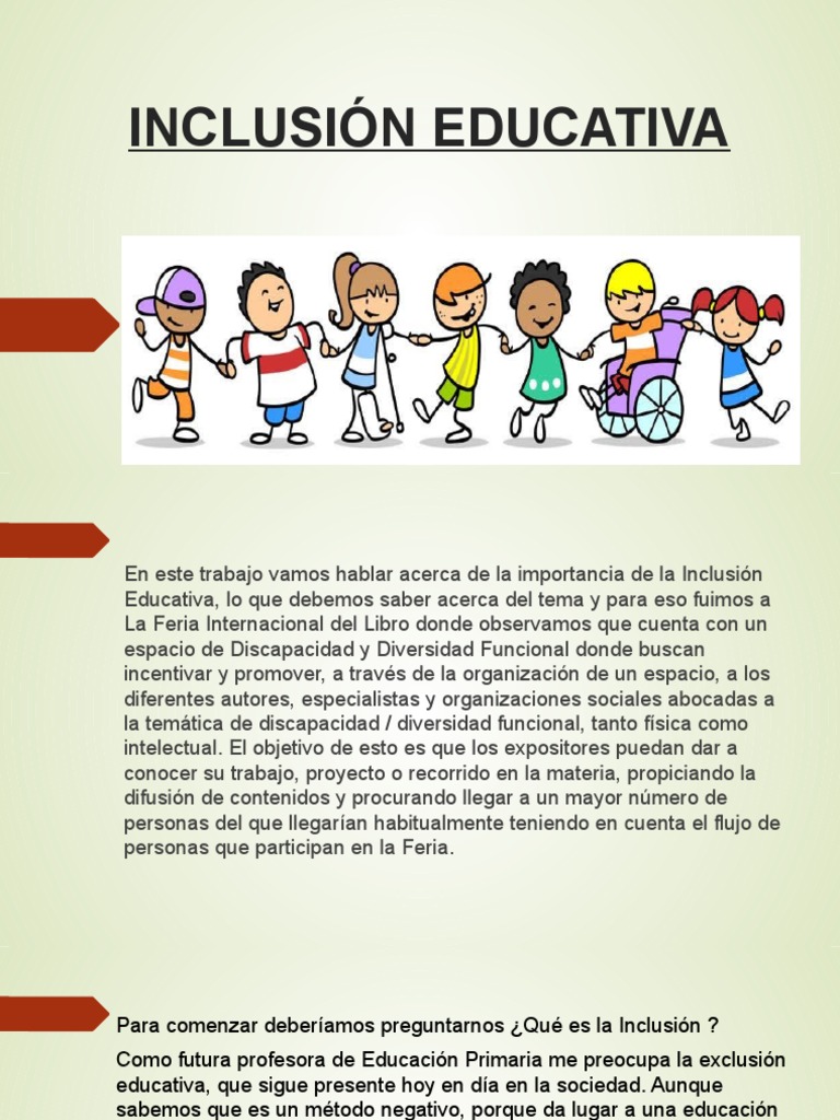 Inclusión Educativa: Un Cambio Necesario | PDF | Invalidez | Educación ...