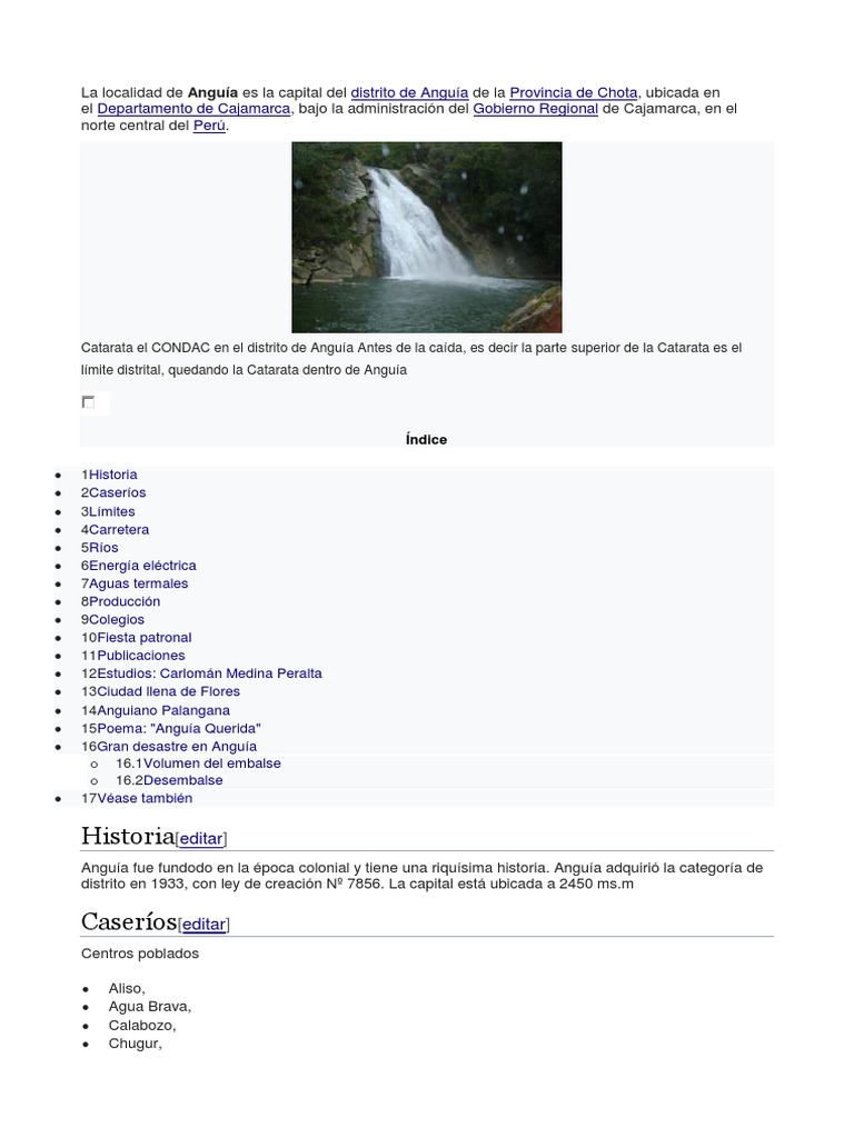 Anguía: Historia y Atractivos del Distrito | PDF | Naturaleza