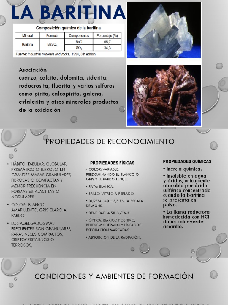 La Baritina | PDF | Minerales | Calcita