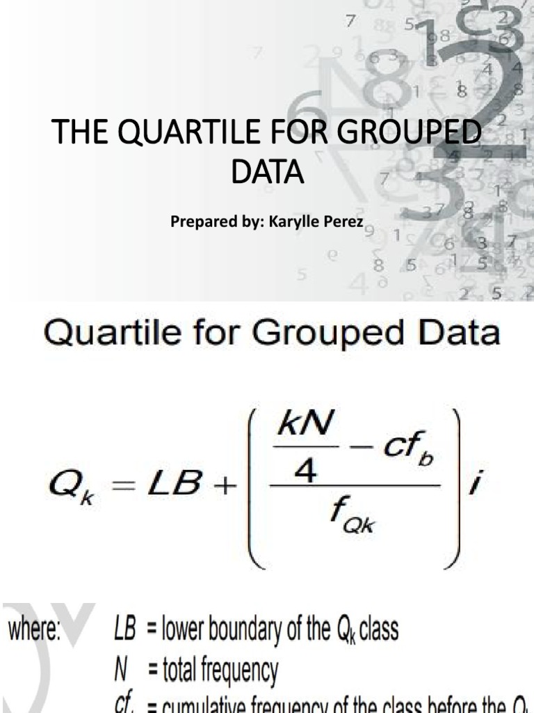 Ungrouped Data Formula