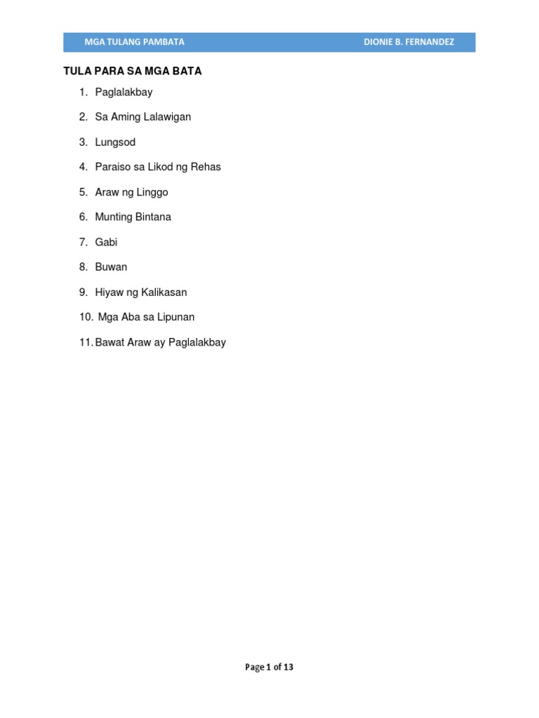 Paglalakbay at Iba Pang Tula | PDF
