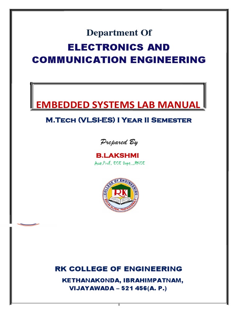 ES Lab Manual | Download Free PDF | Embedded System | Microcontroller