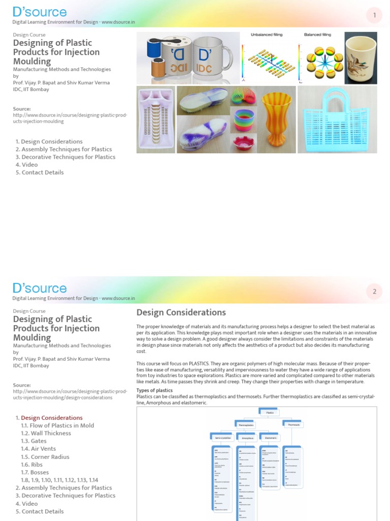 Designing Plastic Products Injection Moulding | PDF | Polystyrene | Plastic