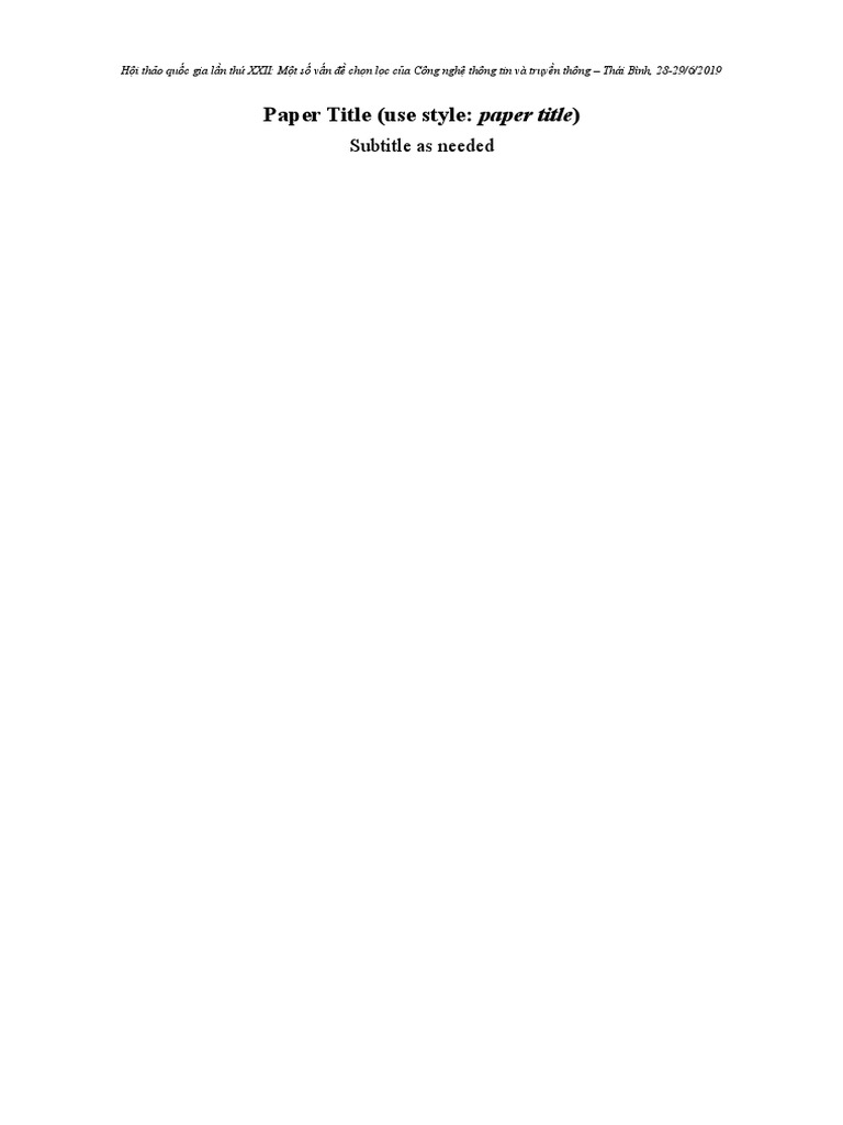 Paper Title (Use Style: Paper Title) : Subtitle As Needed | PDF ...