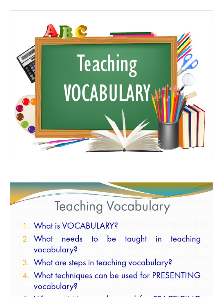 Teaching Vocabulary PDF | PDF | Vocabulary | Lexicon