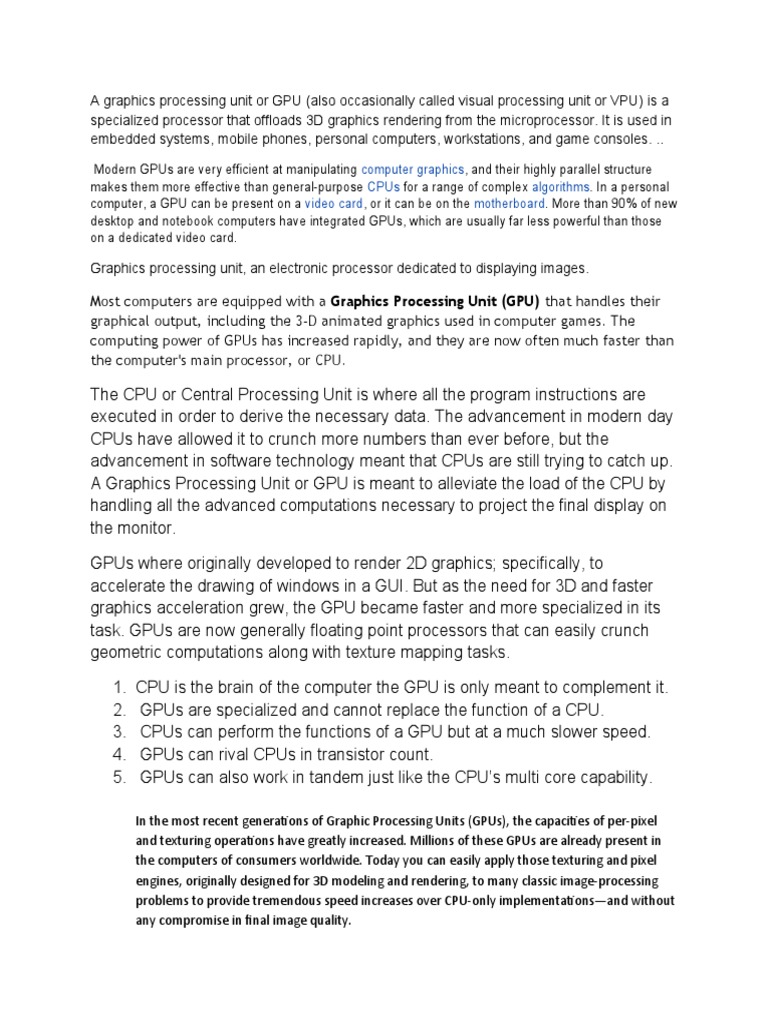 Matter | Download Free PDF | Graphics Processing Unit | Central Processing Unit