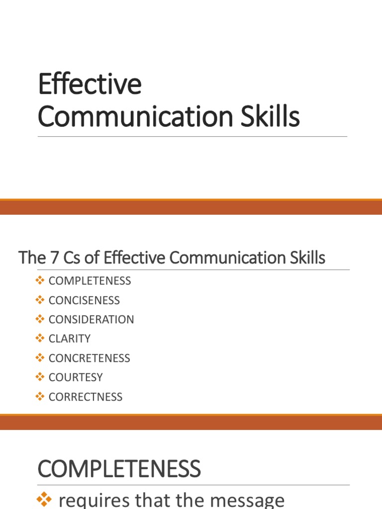 Effective Communication Skills | PDF