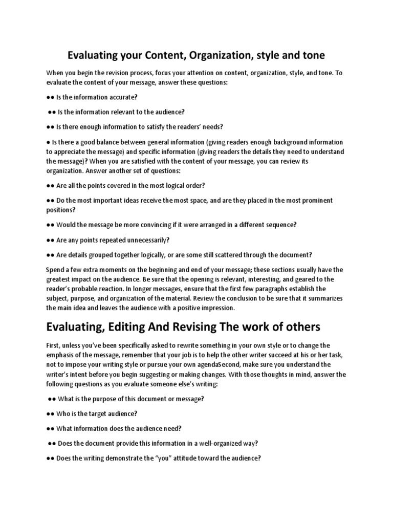 Evaluating Your Content | PDF | Adjective | Verb