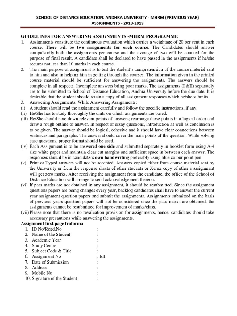 Assignments MHRM Previous 2018 2019 | PDF | Organizational Behavior ...
