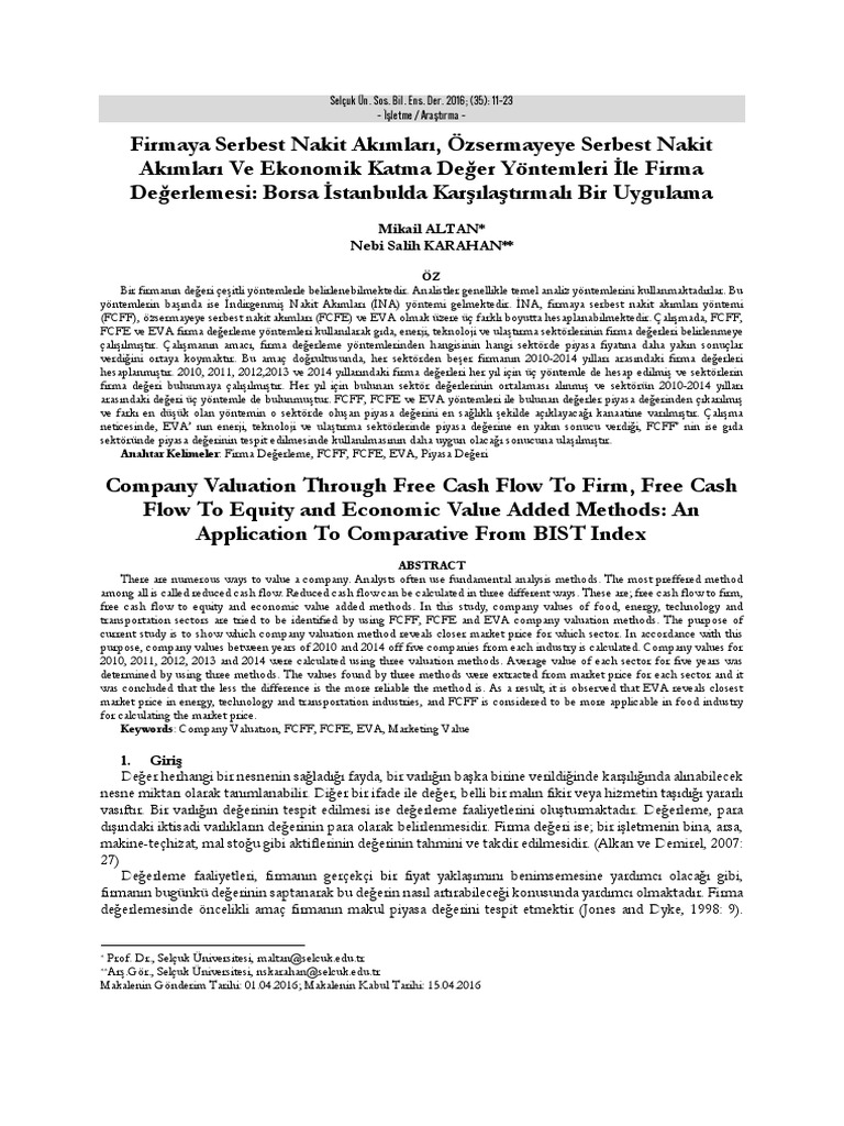 Mikail ALTAN Nebi Salih KARAHAN | PDF