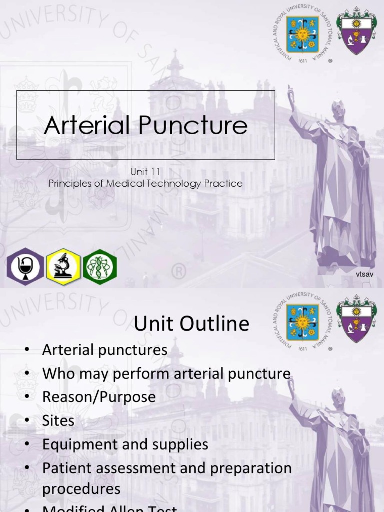 Unit 11 Arterial Puncture | PDF | Artery | Syringe