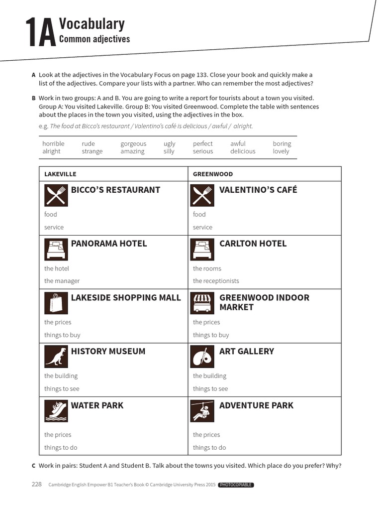 B1 Vocabulary | PDF | Word Search | English Language