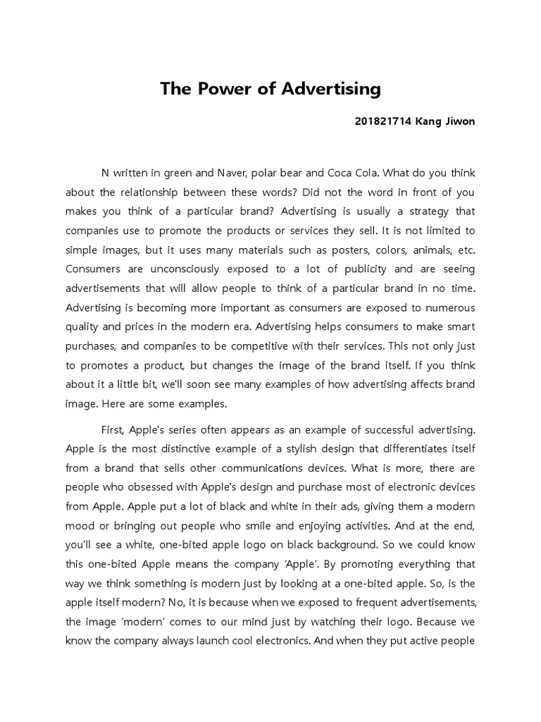 The Power of Advertising | Download Free PDF | Advertising | Brand