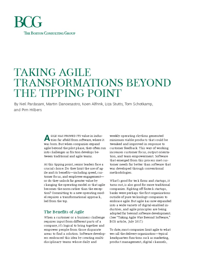 BCG Taking Agile Transformations Beyond The Tipping Point Aug 2018 Tcm9 ...