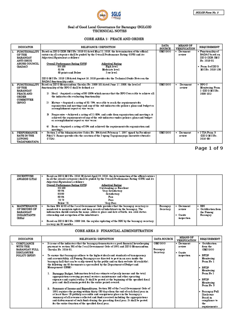 SGLGB Form 3. Technical Notes | PDF | Verification And Validation ...