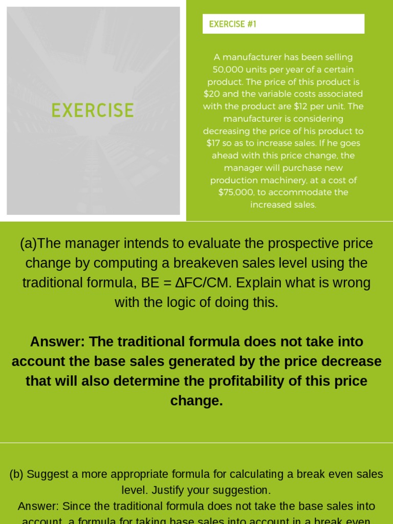 Exercises | PDF | Formula | Prices