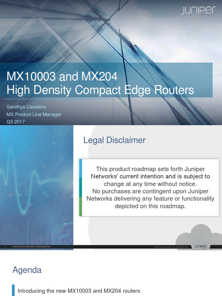MX10003 MX204 | PDF | Internet Service Provider | Router (Computing)