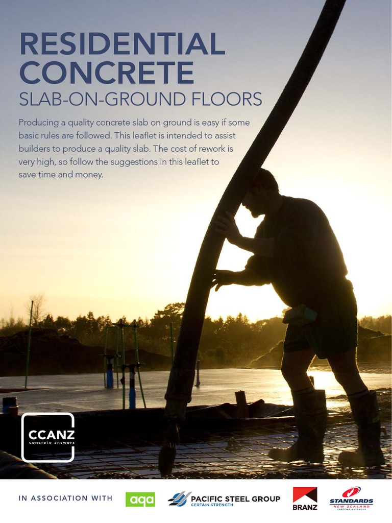 Residential Concrete Slab On Ground Floors | PDF | Concrete | Masonry