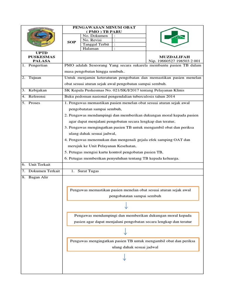Pengawasan Minum Obat TB Paru | PDF